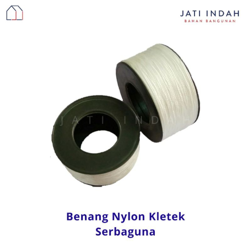 Jual Benang Nylon Kletek Putih Serbaguna / Benang Nilon Tukang Bangunan ...