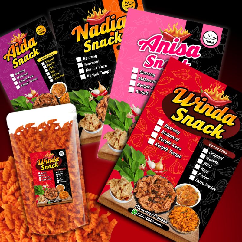 Jual ( minimal order 100 pcs ) Stiker Label kemasan Stiker Jajanan ...