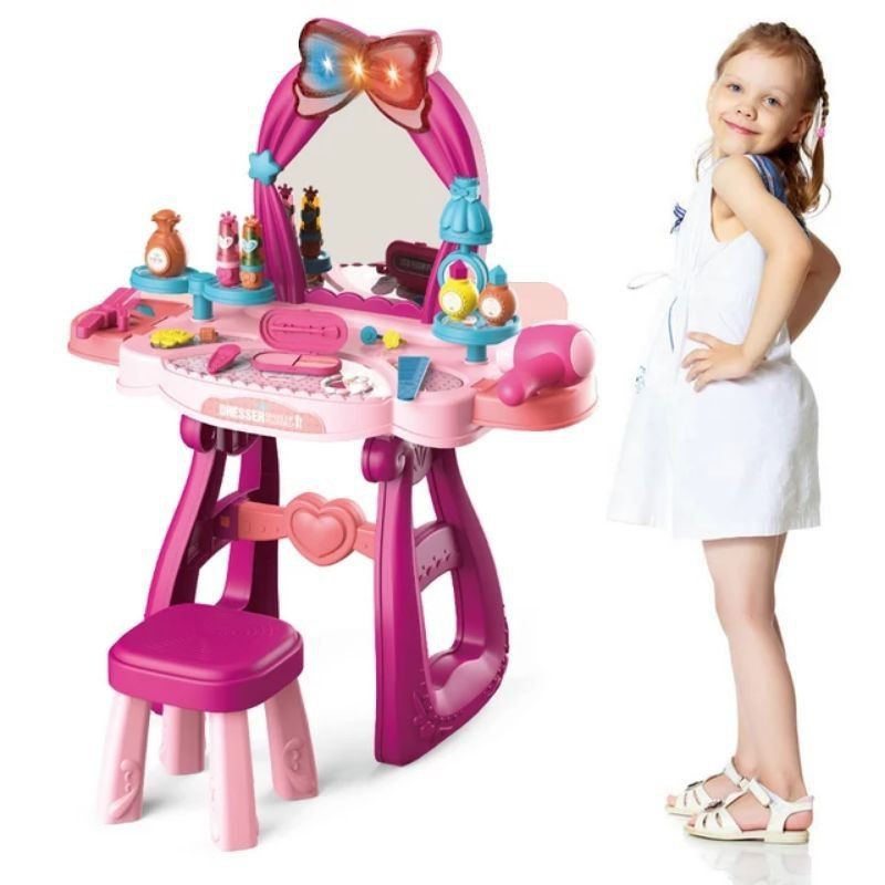 Jual Mainan Anak Meja Rias Luxury Dressing Table Makeup | Shopee Indonesia