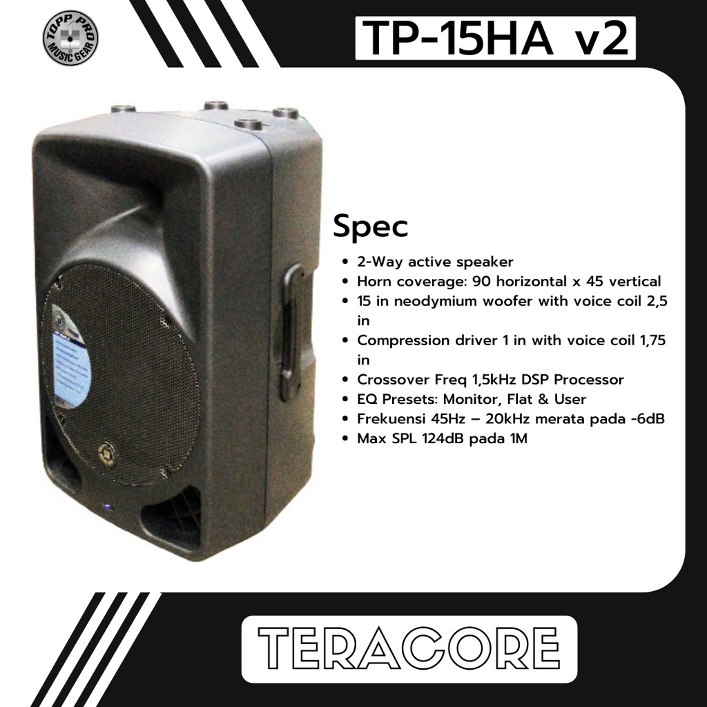 Jual Topp Pro TP 15HA V2 Top Pro TP15HA Active Speaker Aktif 15 Inch ...