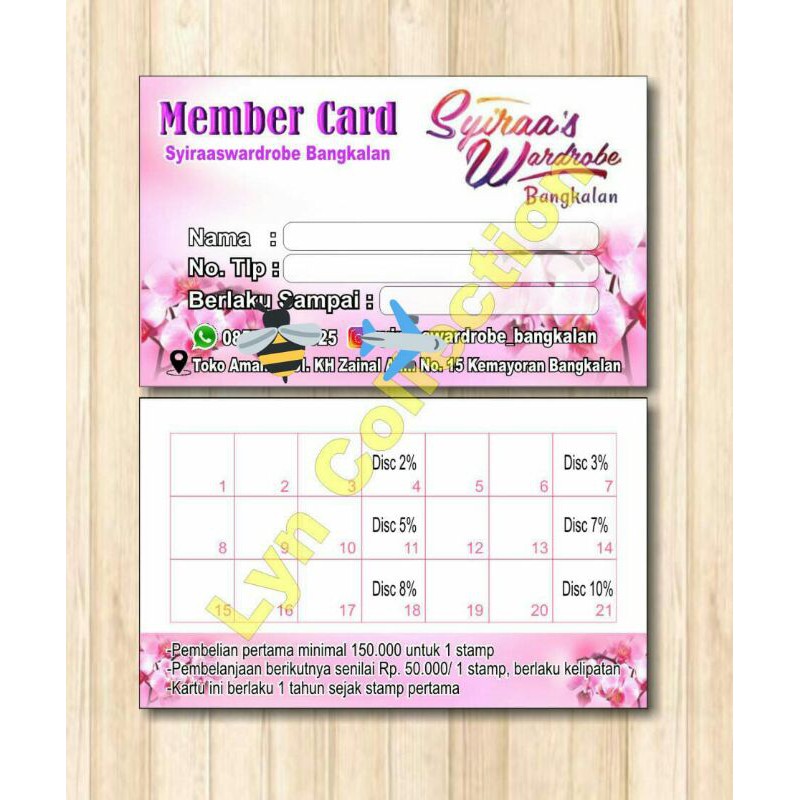 Jual Poin card/ Stamp card / reward card / loyalty card / Member card ...