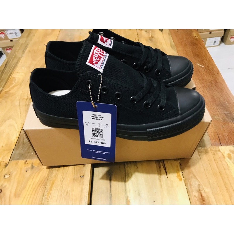 Jual Ventela Ethnic Low All Black | Shopee Indonesia