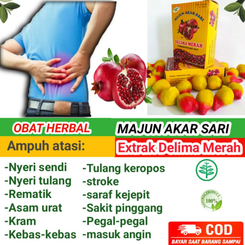 Jual Majun Akar Sari Delima Merah Obat Herbal Nyeri Sendi Dan Tulang ...