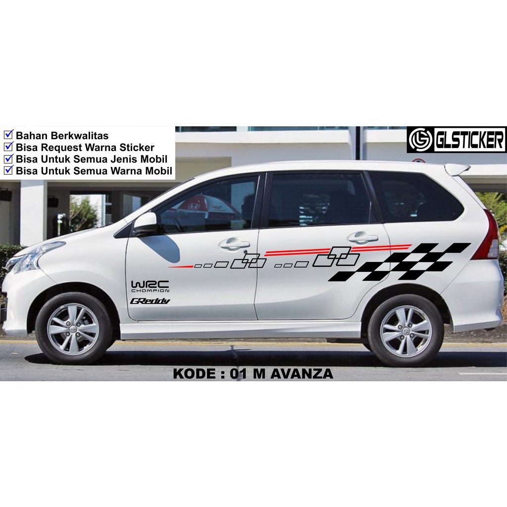 Jual Sticker Stiker Mobil Toyota Avanza Stiker Cutting Avanza Stiker ...