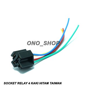 Jual Socket Relay Car 4 Kaki Hitam Taiwan + Kabel | Shopee Indonesia