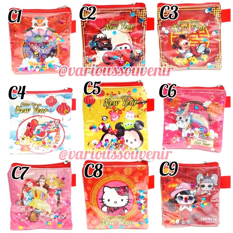 Jual Dompet Angpao Imlek Tahun 2024 Model Shake Shake Manik Payet Lucu ...