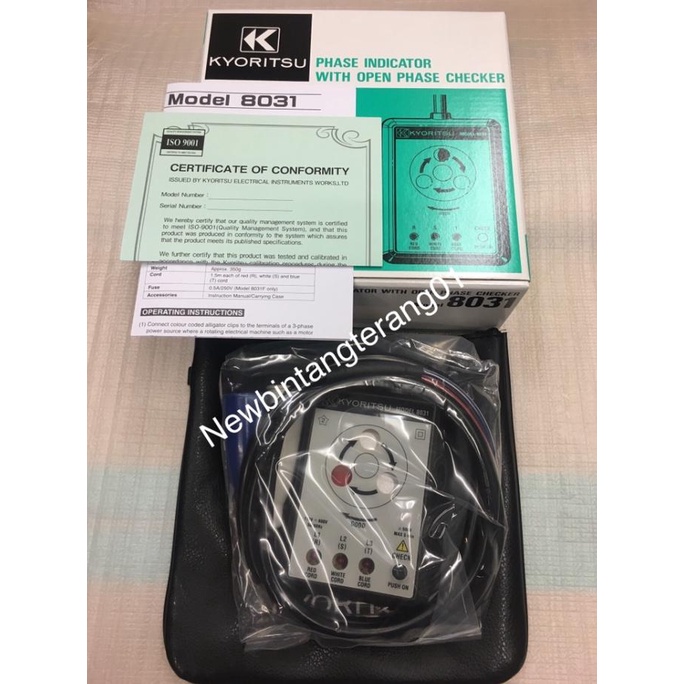 Jual Phase Indicator Rotation Kyoritsu 8031 / Phase Checker | Shopee ...
