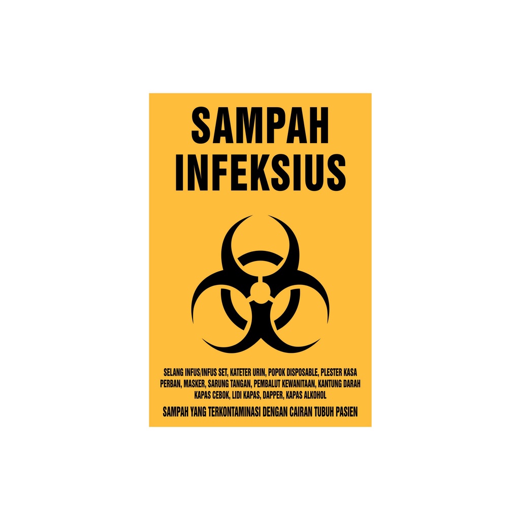 Jual Stiker Label Tong Sampah Medis Infeksius - Non Infeksius 10x15cm ...