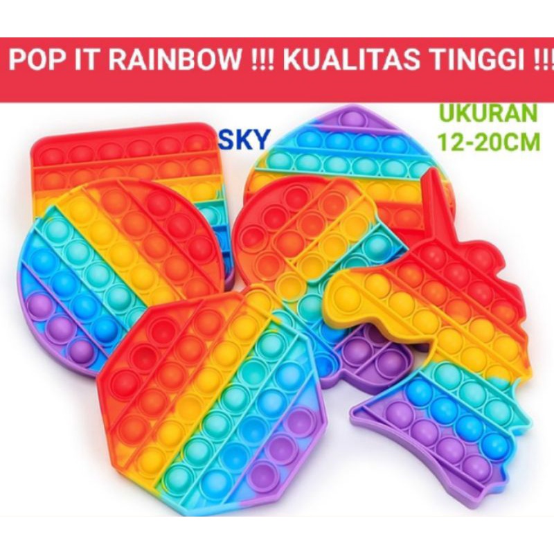 Jual POP IT MURAH RAINBOW UNICORN fidget push Pop Its Fidget Toy ...