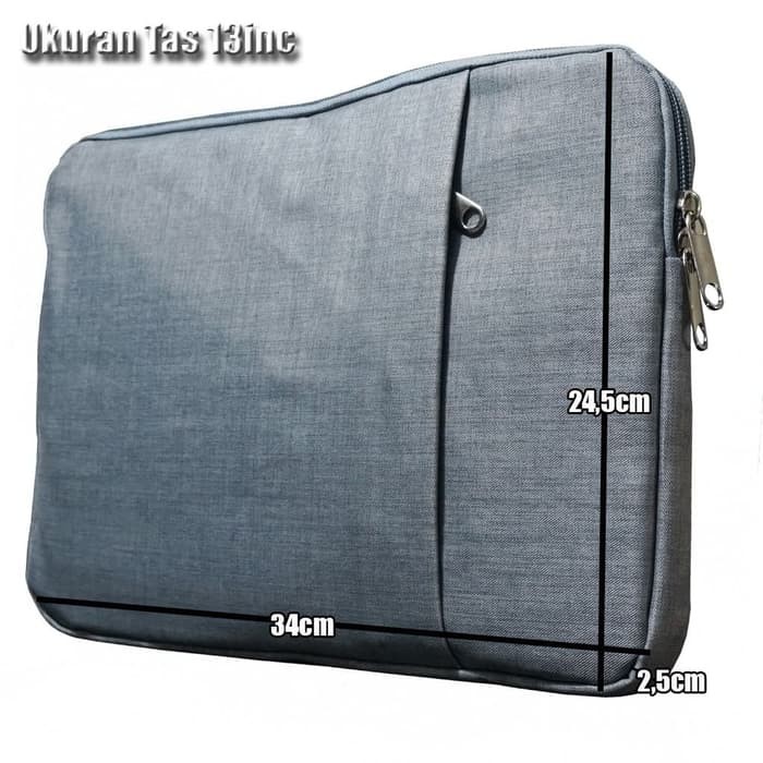 Jual Sarung Laptop / Sleeve Case Laptop 13 inch Bahan Nylon Kanvas Grey ...
