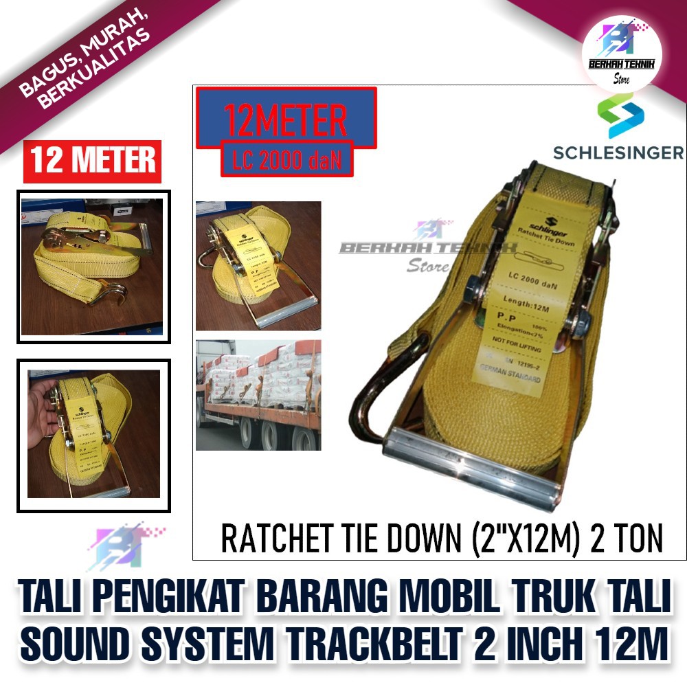 Jual Tali Pengikat Barang Mobil Truk Tali Sound System Trackbelt 2 inch ...