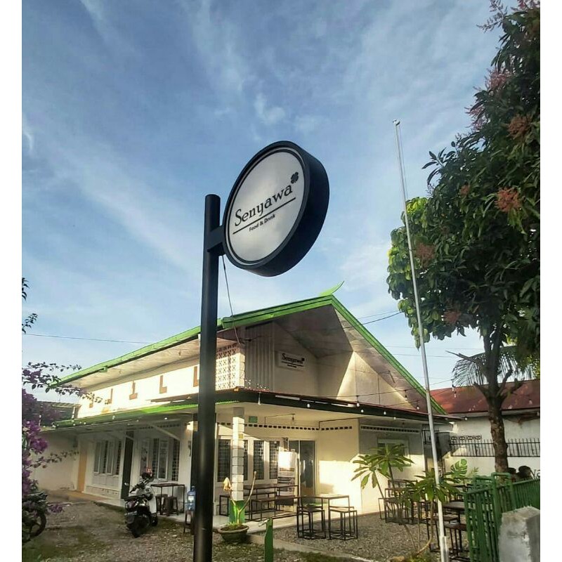 Jual neon box diameter 60 cm ( 2 sisi + tiang) | Shopee Indonesia