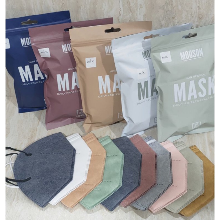 Jual Mouson Kn95 mix 10 warna sesuai gambar | Shopee Indonesia