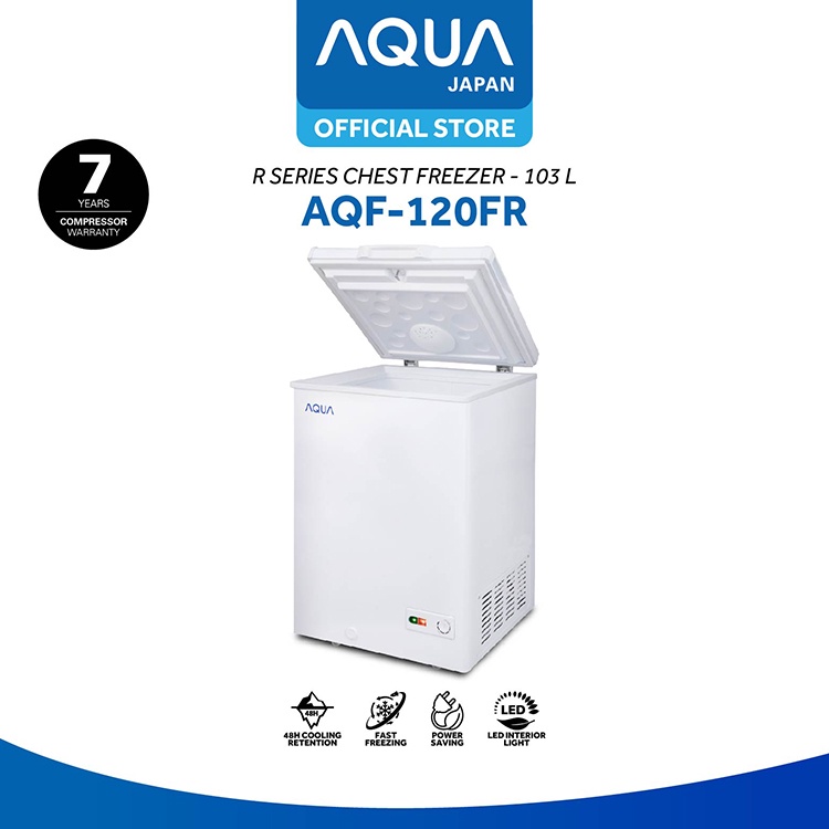 Jual Chest Freezer Aqua AQF 120FR / AQF120FR 100 Liter | Shopee Indonesia
