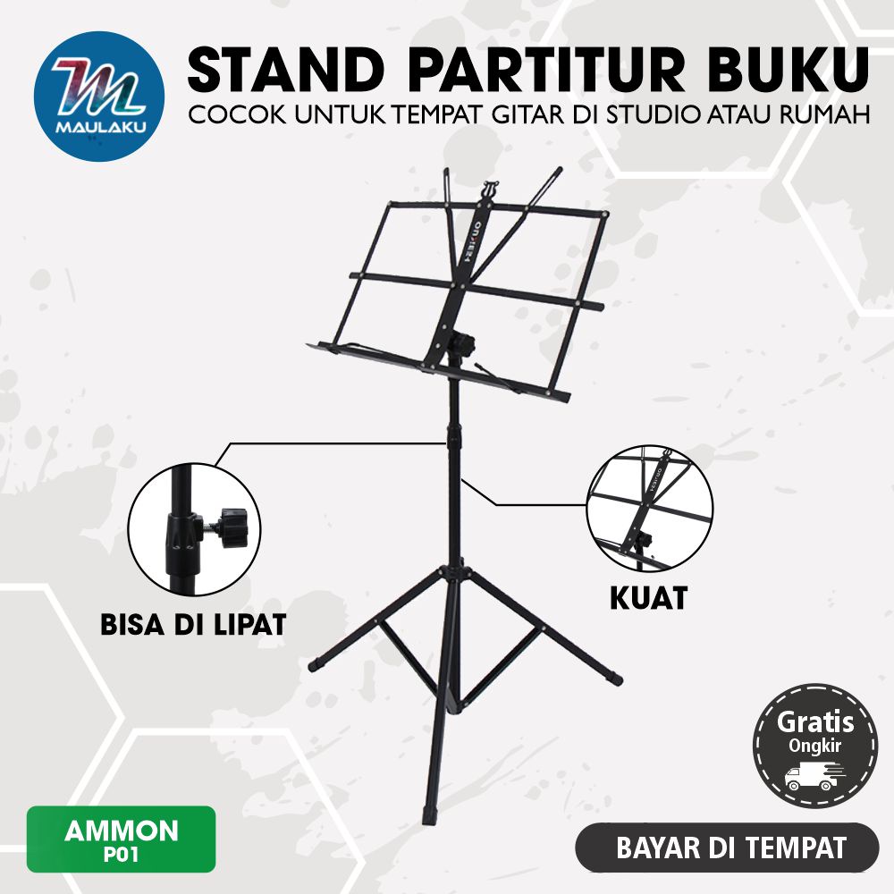 Jual Stand Book Music Partitur Dudukan Buku Musik Lagu Lipat | Shopee ...