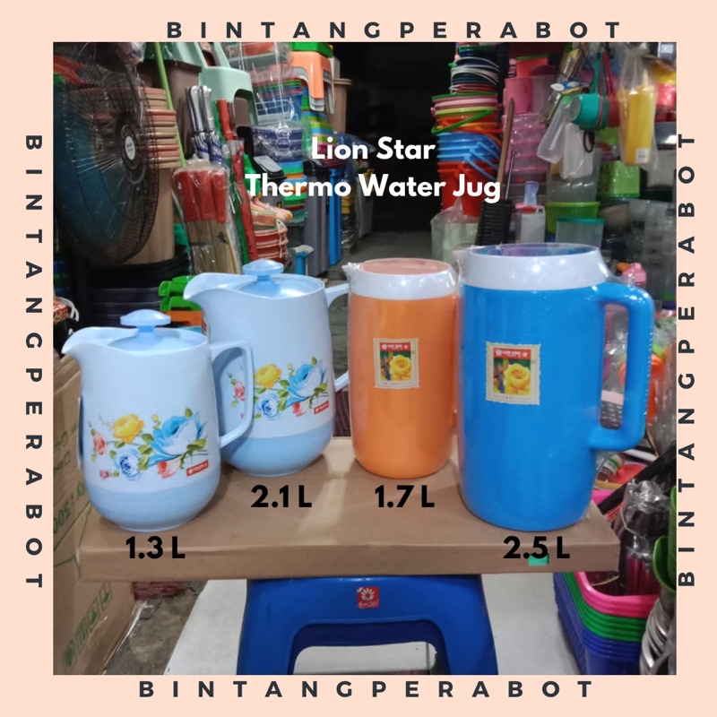 Jual Lion Star Thermo Water Jug 1.3-1.7-2.1-2.5 Liter / Teko Panas Dingin / Teko Air Plastik ...
