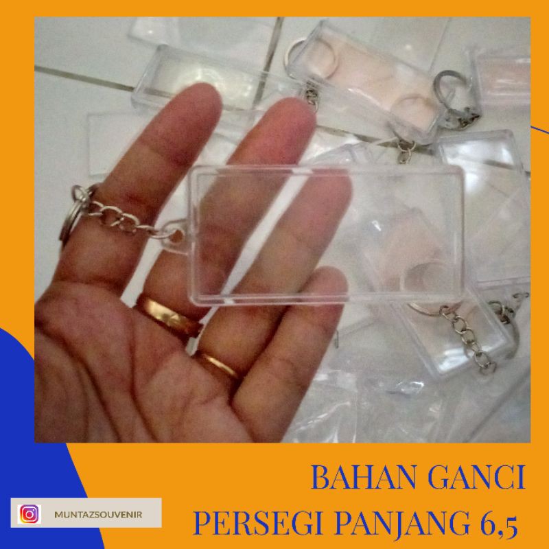 Jual Bahan gantungan kunci kotak/ganci kotak insert paper persegi ...