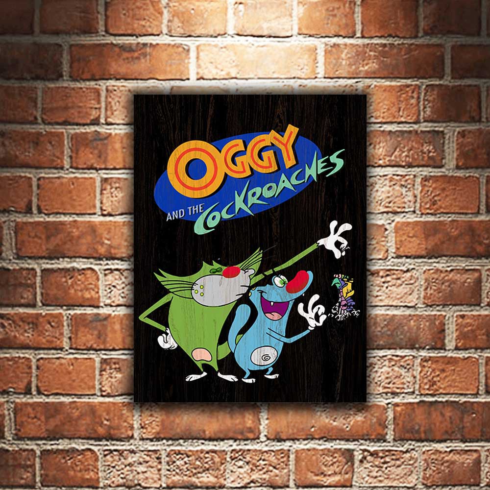 Jual Oggy The Cockroaches Poster Film Anak Poster Kayu Dekorasi Dinding ...