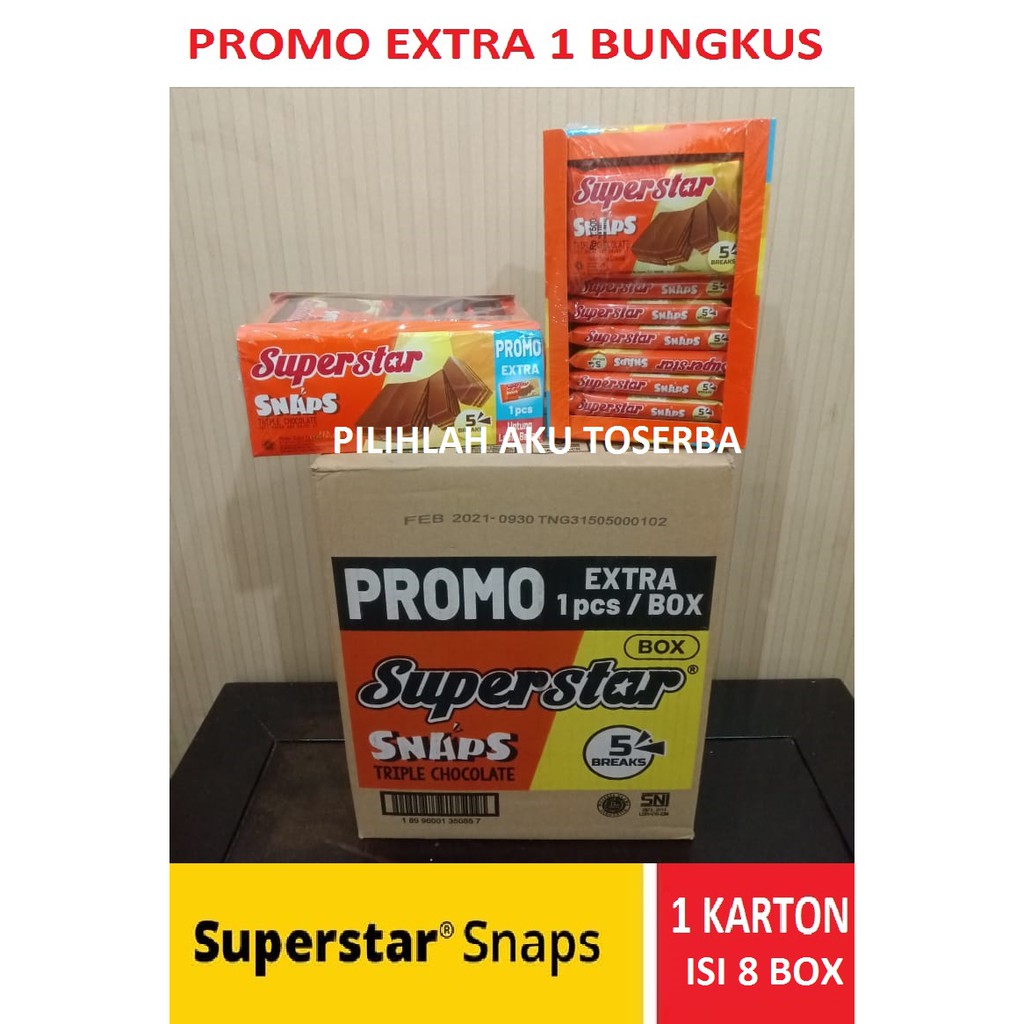 Jual SUPERSTAR SNAPS TRIPLE CHOCOLATE - 1 KARDUS ISI 8 BOX | Shopee ...