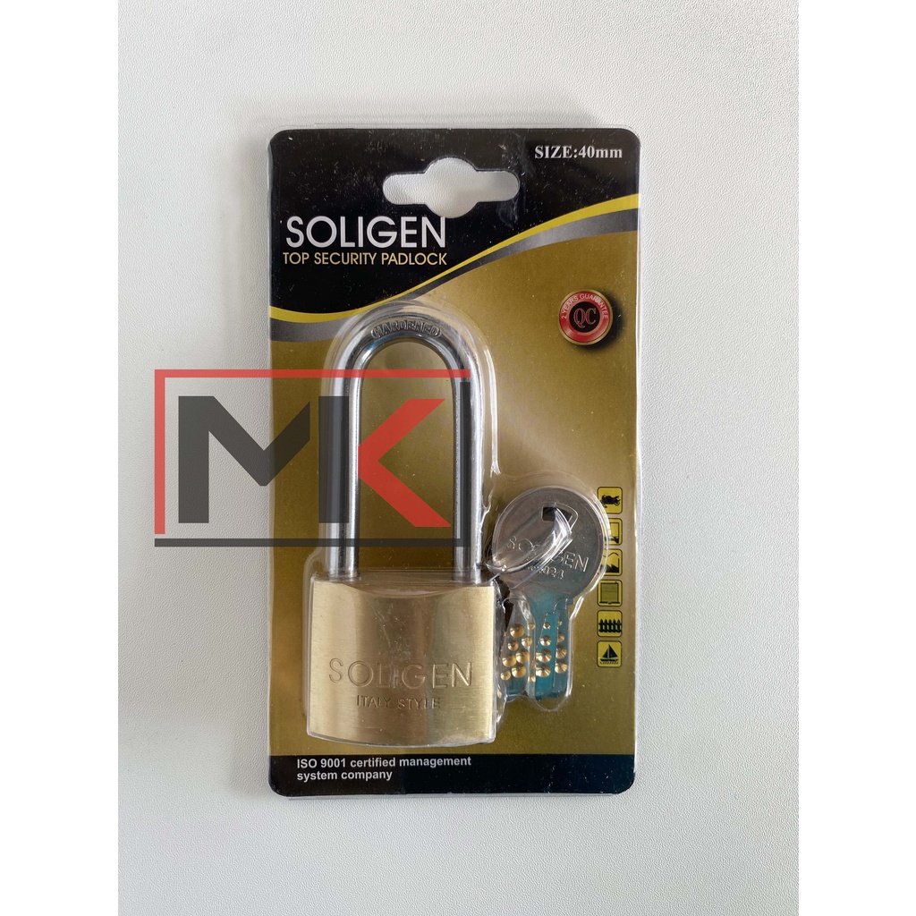 Jual Gembok Soligen 40 mm Panjang Kuningan Computer Key | Shopee Indonesia