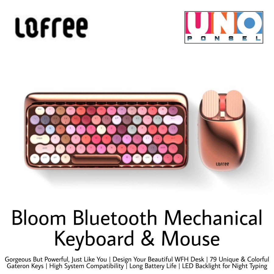 Jual Lofree Colorfull Bloom Mechanical Keyboard Mouse Set | Shopee ...