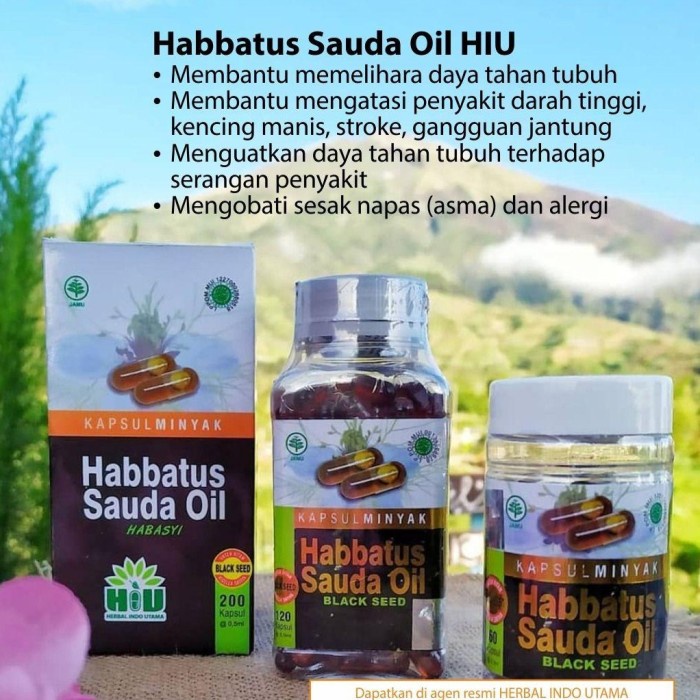 Jual Habbatussauda Oil isi 60 Kapsul Herbal Indo Utama | Jamin Original ...