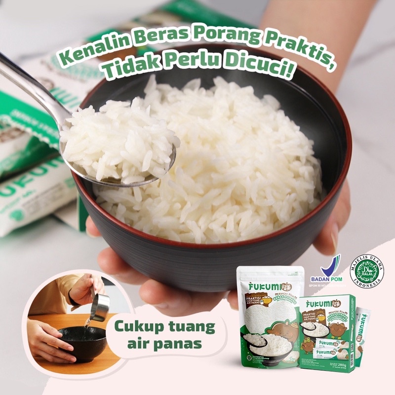 Jual FUKUMI Beras Porang Box Sachet isi 7 - Shirataki/Konjac Rice ...