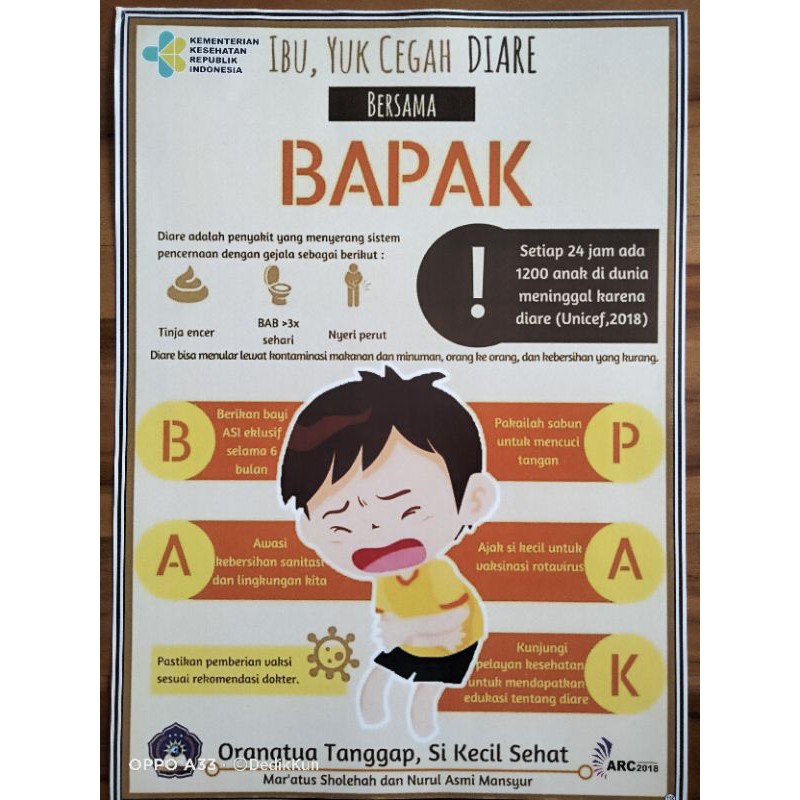 Jual (126) POSTER KESEHATAN IBU, YUK CEGAH DIARE BERSAMA BAPAK | Shopee ...
