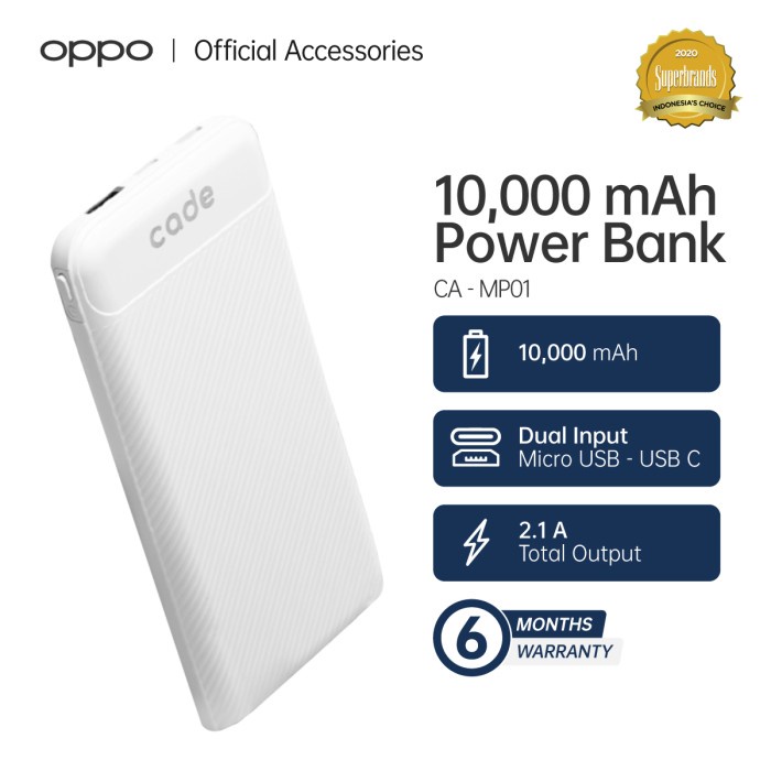 Jual CADE POWERBANK 10000 MAH DUAL INPUT PORT TYPE C & MICRO USB CA-MP01 | Shopee Indonesia