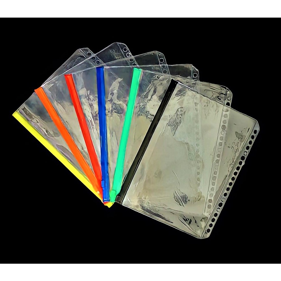 Jual MAP ZIPPER BAG DOMPET BINDER NOTE A5 20 LUBANG TRANSPRANT ZIP ...