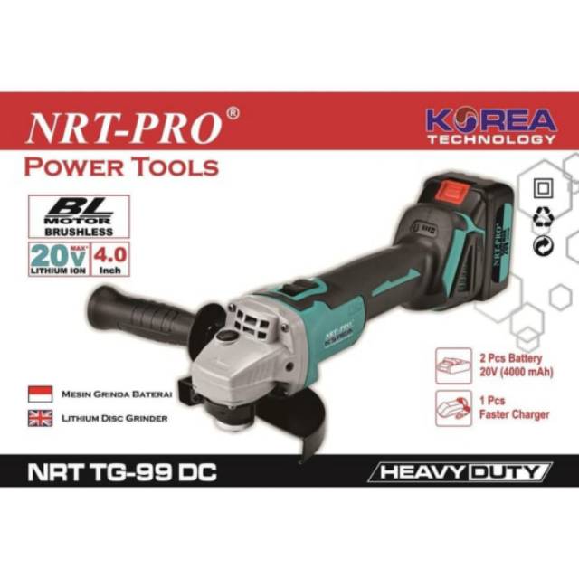 Jual Gerinda Cordless 20V NRT/ Mesin Gerinda Portable Carbonless ...