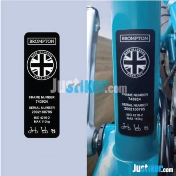 Jual STIKER CUTTING Sticker Number Serial Number Brompton Frame ...