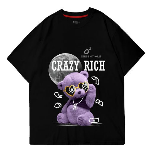 Jual O2 Essentials Kaos Oversize Hitam Premium Pria dan Wanita - Crazy ...