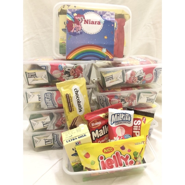 Jual Snack Box Thinwall Paket Ulang Tahun Hampers Snack Souvenir Ultah ...