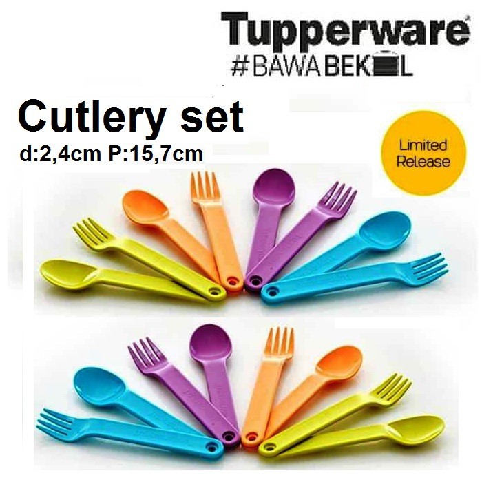 Jual PROMO Tupperware Cutlery 1pasang sendok makan sendok garpu sendok ...