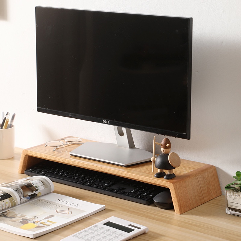 Jual FA 01 Meja Desktop Monitor Dudukan Bahan Kayu Oak Keras Tebal ...