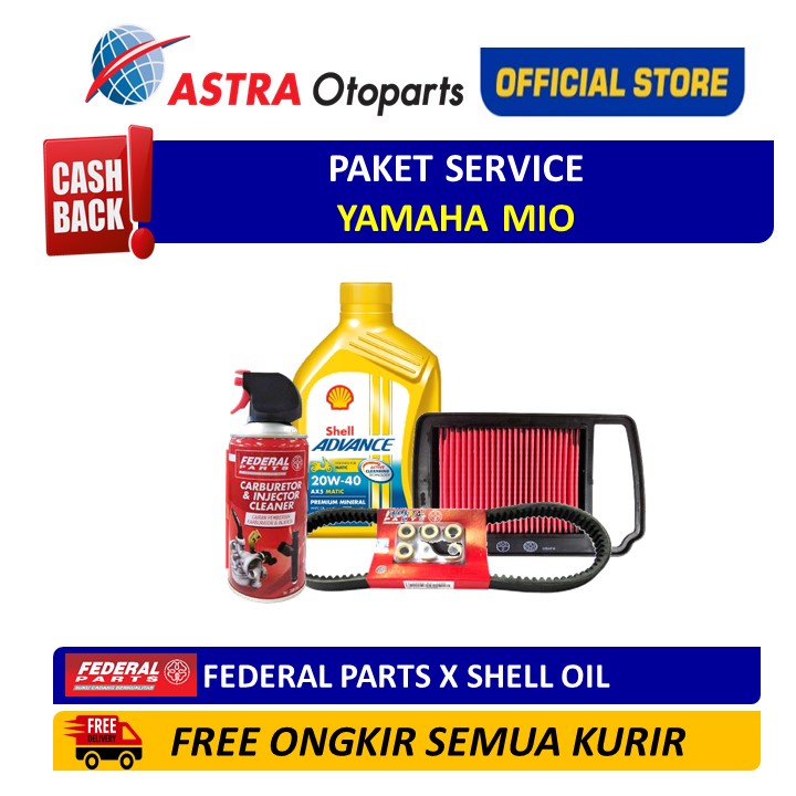 Jual PAKET SERVICE YAMAHA MIO (FEDERAL PARTS X SHELL) | Shopee Indonesia