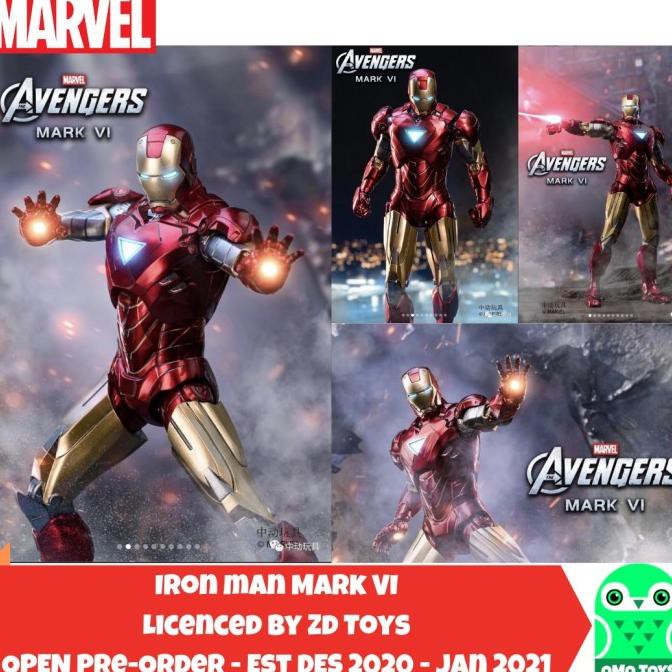 Jual BANTING HARGA Marvel ZD Toys Ironman Mark VI ironman MK 6 Original ...
