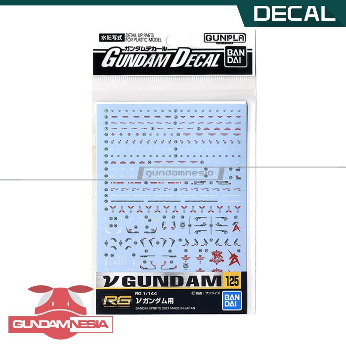 Jual RG Nu Gundam Bandai Water Decal (GD-125) | Shopee Indonesia