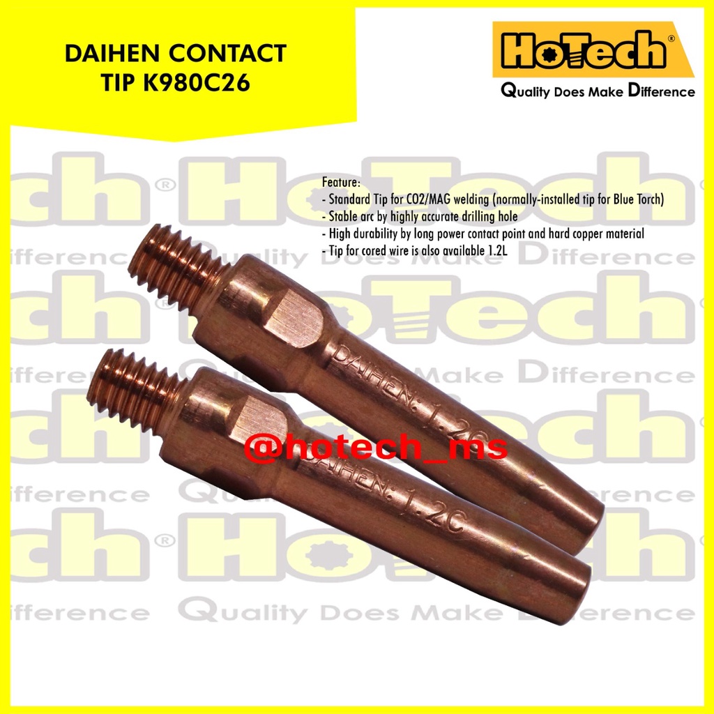 Jual Contact Tip FCAW Type A Size 1.2mm | OTC DAIHEN | For Mig Torch ...