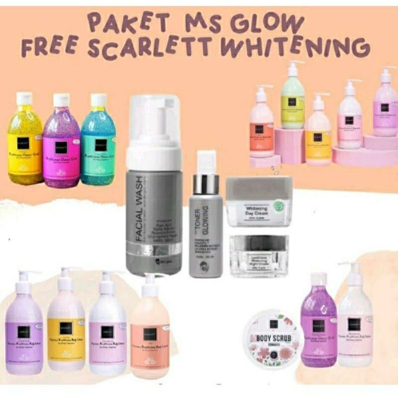Jual Ms Glow Paket Whitening Acne Luminous Ultimate Series free ...