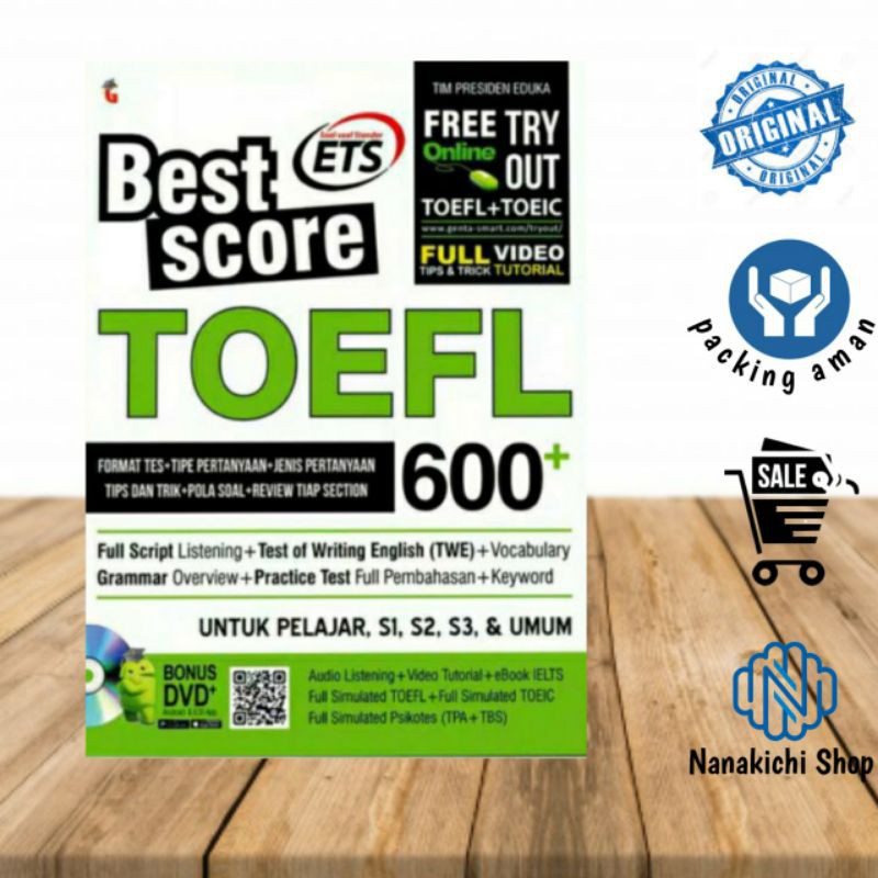 Jual BUKU TOEFL TOEIC BEST SCORE TOEFL + TOEIC 600 + | Shopee Indonesia