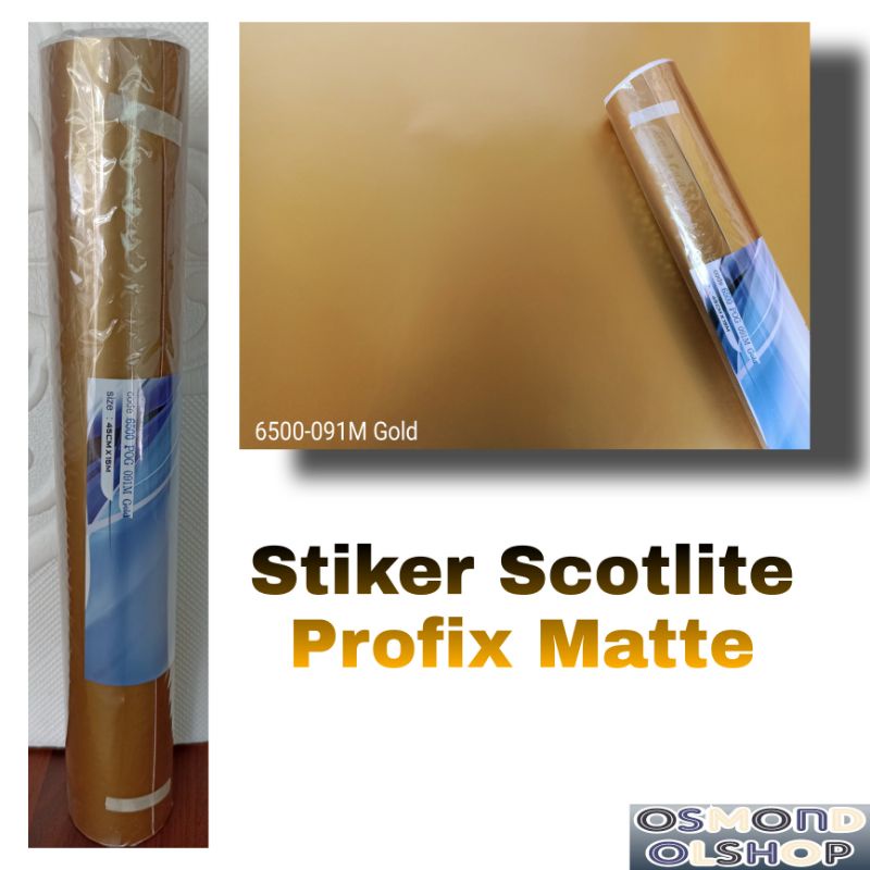 Jual Stiker Scotlite Profix Matte Gold 091 (Per Meter) | Shopee Indonesia