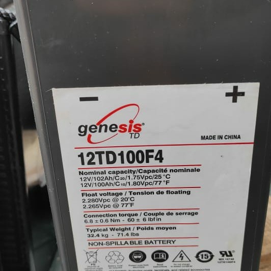 Jual TERMURAH aki vrla 100ah 12v merk genesis 2nd good battery ...