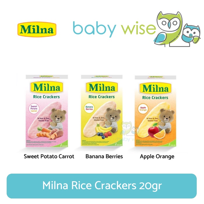 Jual Milna Rice Crackers 20gr - Makanan Bayi / Snack Bayi | Shopee ...