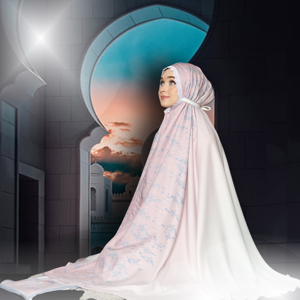 Jual Praying Hijab Nausha Mukena Jumbo Motif Print Gradasi Premium ...