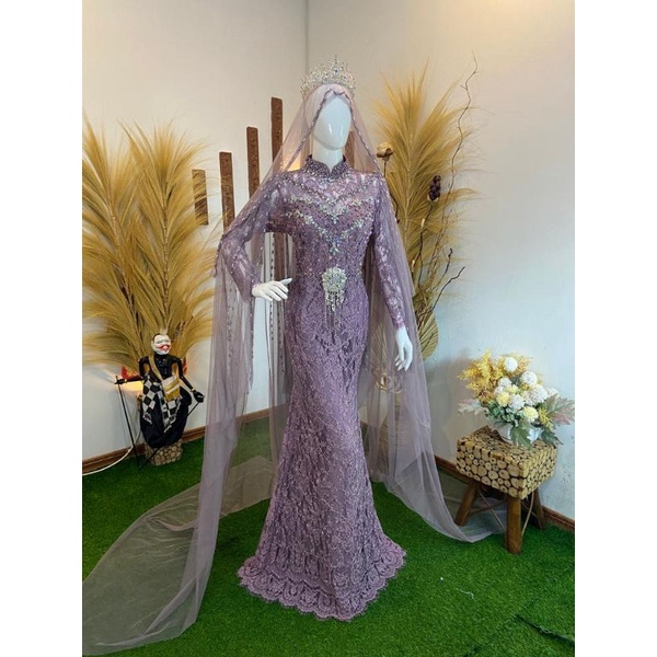 Jual NEW GAUN PASANGAN SLIM DRESS PREMIUM//GAUN CANTIK MEWAH BEREKOR ...