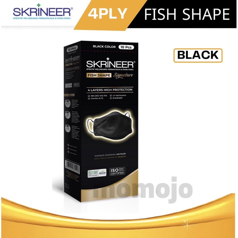 Jual SKRINEER Signature Masker Earloop Fish Shape 4 ply | Shopee Indonesia