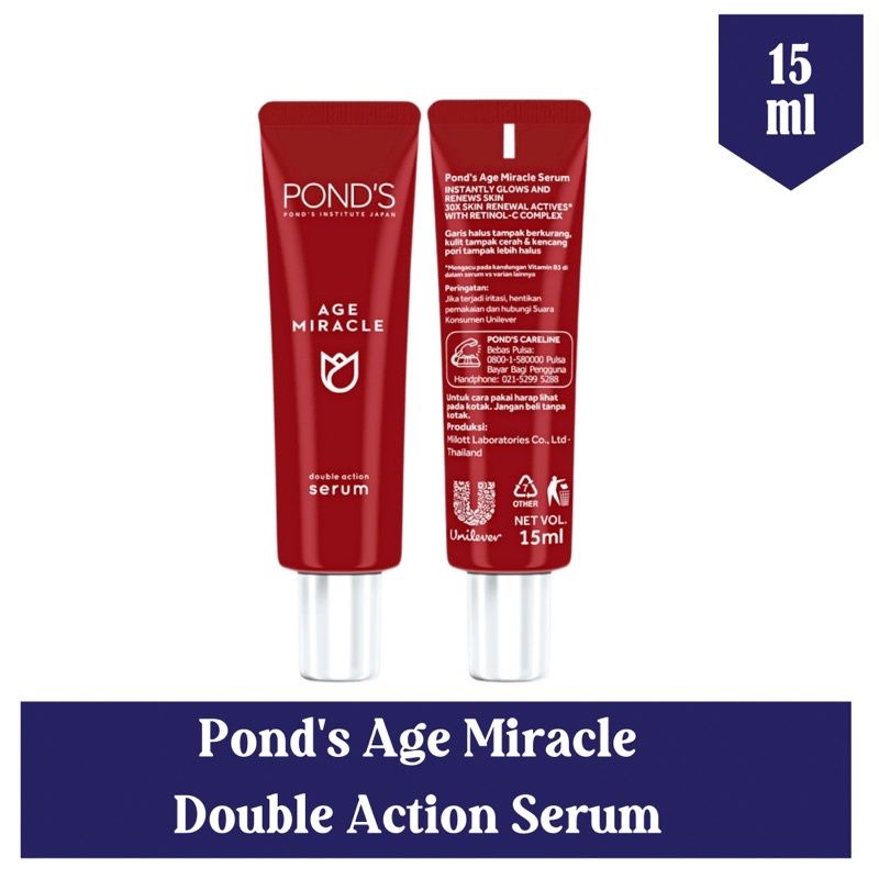 Jual POND'S Age Miracle Double Action Serum Anti Aging 15ml | Shopee ...