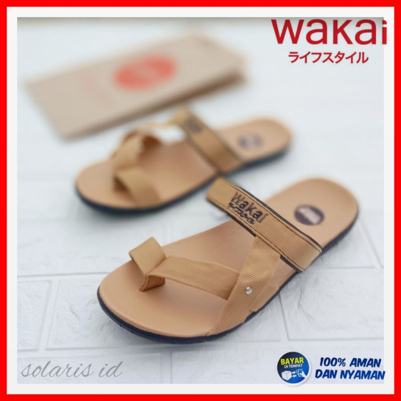 Jual Sendal Sandal Jepit gunung Wakai pria wanita warna moca ringan ...